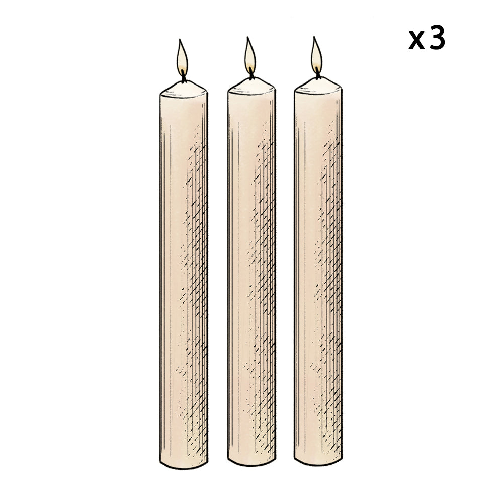 1 1/2" 51% Beeswax Candles (Set of 3) – DISTRIBUTION SERVICES